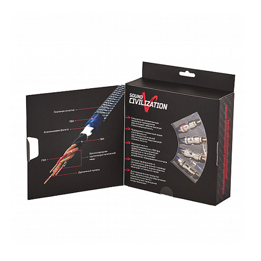 Kicx RCA SCM45 (4RCA - 4RCA) 5м | Межблочный кабель Kicx RCA SCM45 (4RCA - 4RCA) 5м - LOUD SOUND